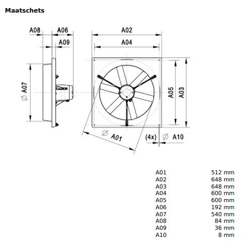 Multifan V4E50 220V wandventilator – Sleegers Farm Equipment
